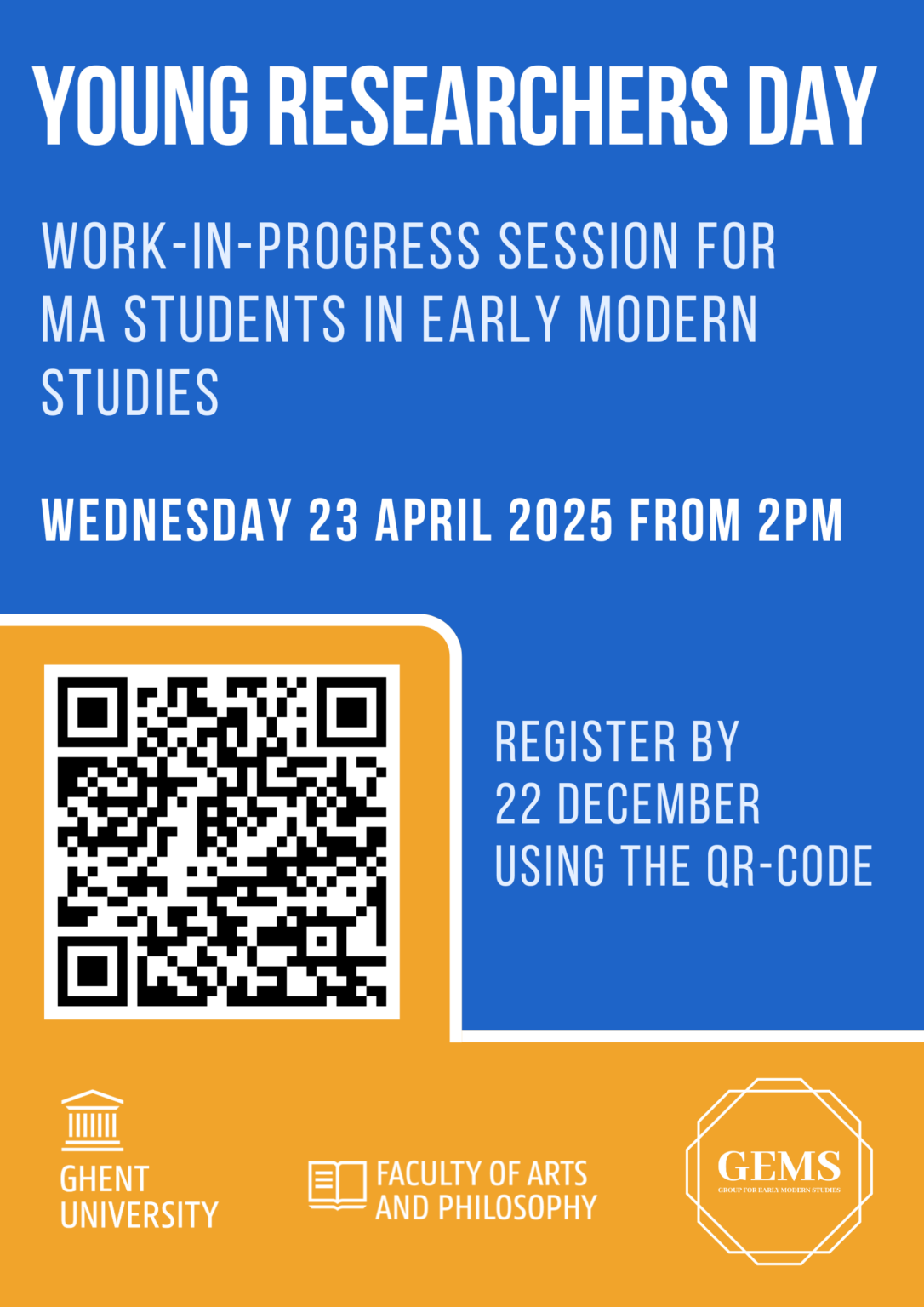 Young Researchers Day 2025 – GEMS: Group for Early Modern Studies